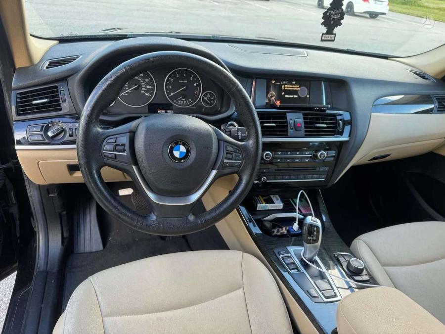Black BMW X3 2017 in Klaipeda, with an engine capacity of 2.00 L and mileage of 178 thousand km for 11999 €, photo 11 on AUTOMOTO.COM.LV