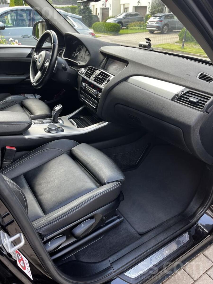 Black BMW X3 2017 in Riga, with an engine capacity of 3.00 L and mileage of 226 thousand km for 17200 €, photo 12 on AUTOMOTO.COM.LV