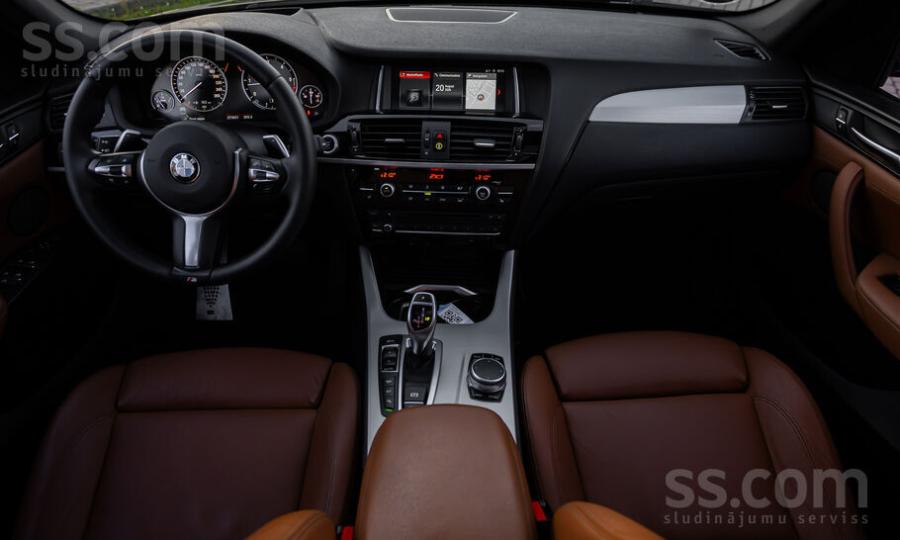 Black BMW X3 2017 in Riga, with an engine capacity of 3.00 L and mileage of 0 thousand km for 16900 €, photo 8 on AUTOMOTO.COM.LV