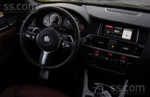 Black BMW X3 2017 in Riga, with an engine capacity of 3.00 L and mileage of 0 thousand km for 16900 €, photo 9 on AUTOMOTO.COM.LV