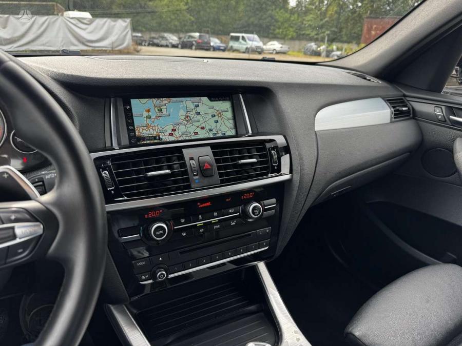 Black BMW X3 2017 in Panevezys, with an engine capacity of 2.00 L and mileage of 153 thousand km for 15500 €, photo 8 on AUTOMOTO.COM.LV