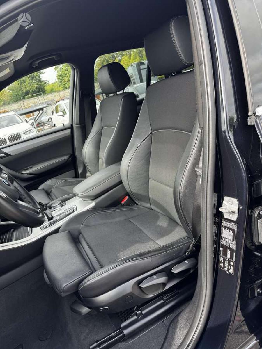 Black BMW X3 2017 in Panevezys, with an engine capacity of 2.00 L and mileage of 153 thousand km for 15500 €, photo 11 on AUTOMOTO.COM.LV