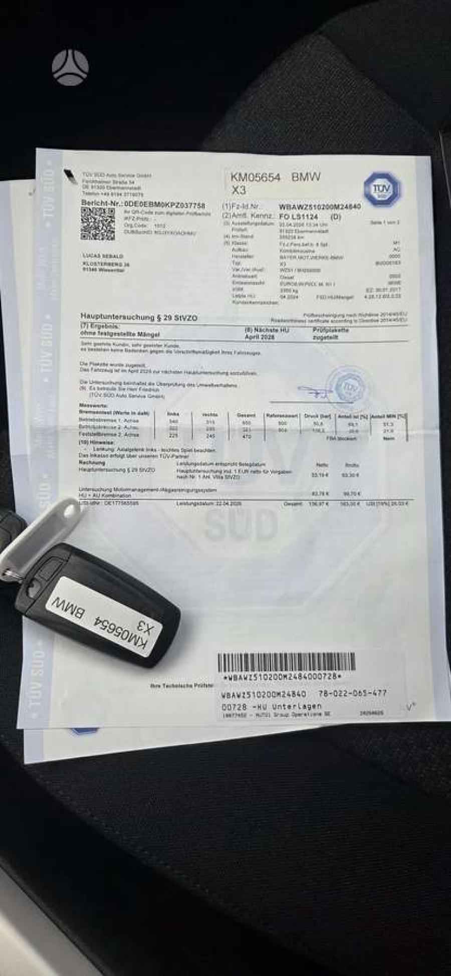 Черный БМВ Х3 2017 в Вильнюс, объемом двигателя 2.00 л и пробегом 258 тыс. км за 11200 €, фото 25 на AUTOMOTO.COM.LV