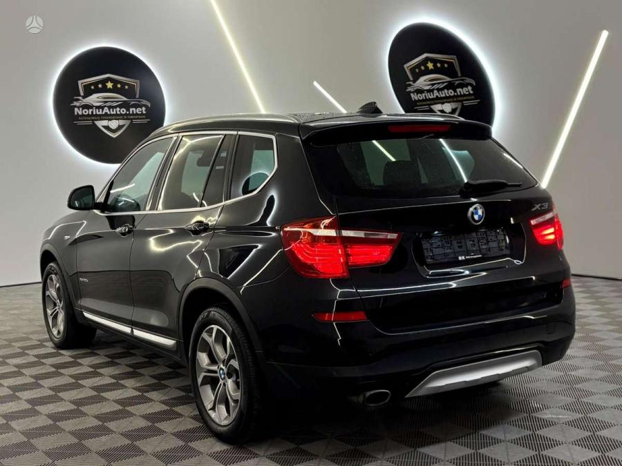 Black BMW X3 2017 in Marijampole, with an engine capacity of 2.00 L and mileage of 272 thousand km for 16450 €, photo 35 on AUTOMOTO.COM.LV