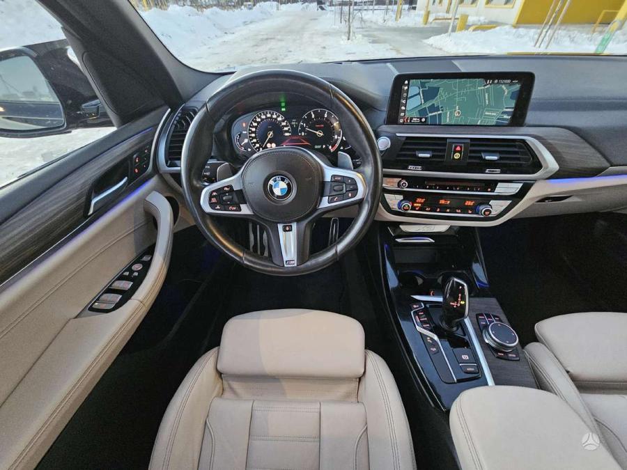 Black BMW X3 2018 in Klaipeda, with an engine capacity of 2.99 L and mileage of 160 thousand km for 28500 €, photo 15 on AUTOMOTO.COM.LV