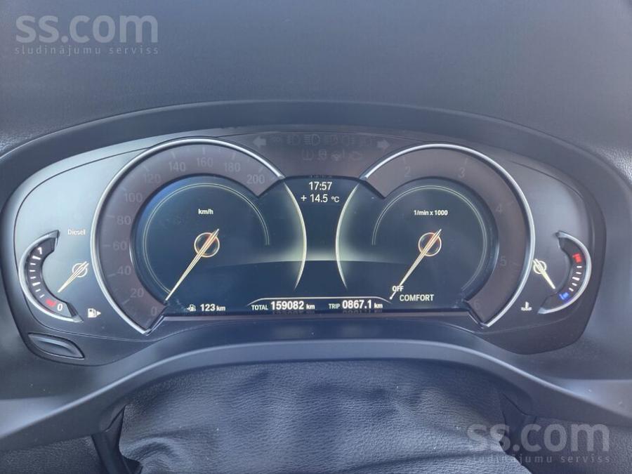 Black BMW X3 2018 in Riga, with an engine capacity of 2.00 L and mileage of 159 thousand km for 22390 €, photo 12 on AUTOMOTO.COM.LV