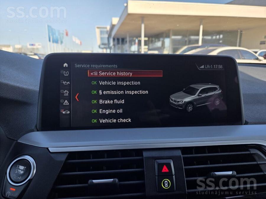 Black BMW X3 2018 in Riga, with an engine capacity of 2.00 L and mileage of 159 thousand km for 22390 €, photo 13 on AUTOMOTO.COM.LV