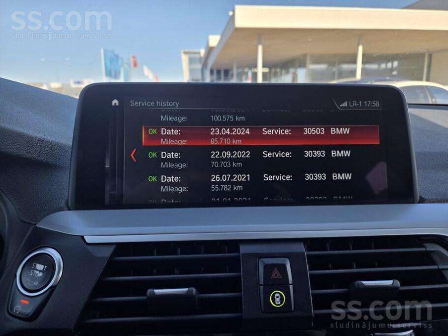 Black BMW X3 2018 in Riga, with an engine capacity of 2.00 L and mileage of 159 thousand km for 22390 €, photo 15 on AUTOMOTO.COM.LV