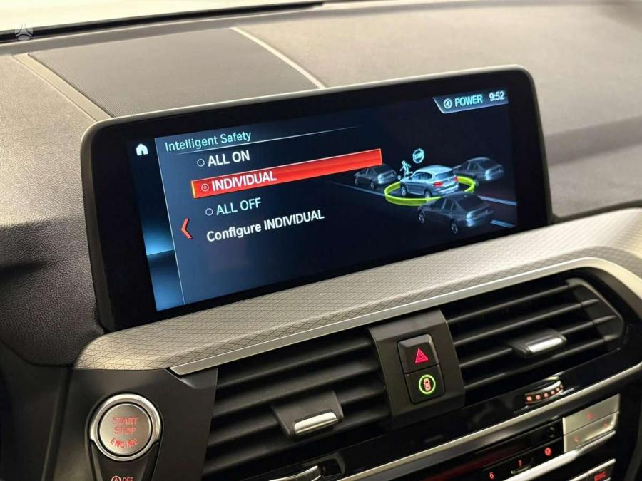 Black BMW X3 2018 in Marijampole, with an engine capacity of 2.99 L and mileage of 274 thousand km for 22350 €, photo 28 on AUTOMOTO.COM.LV