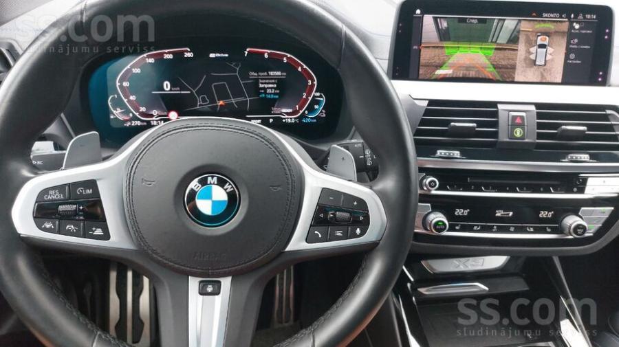 Black BMW X3 2020 in Tukums, with an engine capacity of 2.00 L and mileage of 183 thousand km for 26990 €, photo 18 on AUTOMOTO.COM.LV