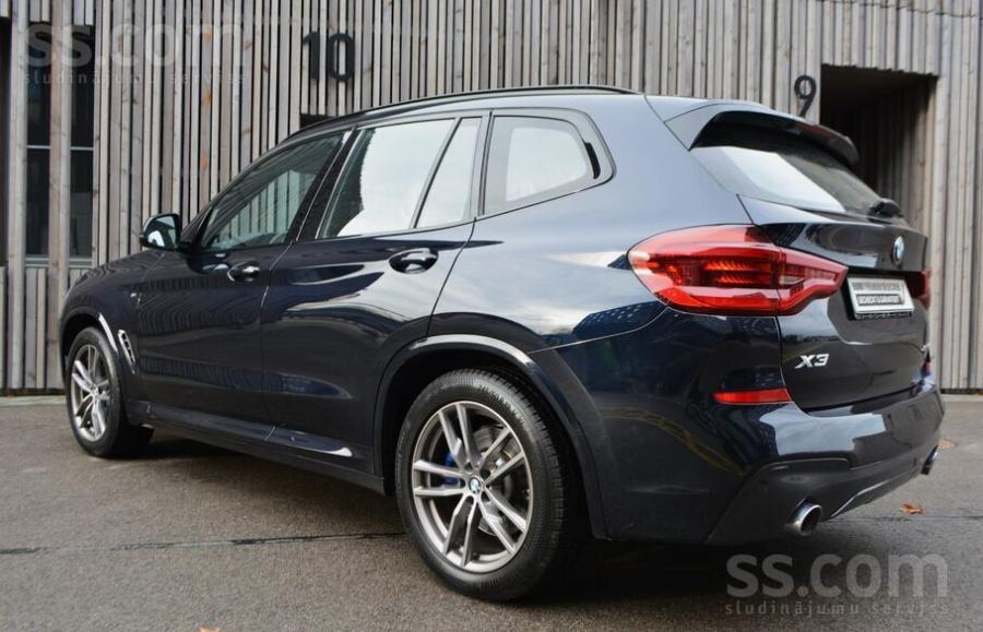 Black BMW X3 2021 in Riga, with an engine capacity of 3.00 L and mileage of 144 thousand km for 26700 €, photo 28 on AUTOMOTO.COM.LV