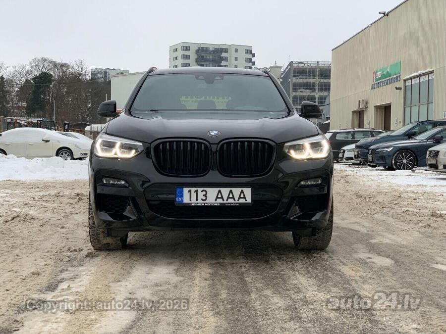 Black BMW X3 2021 in Tallinn, with an engine capacity of 3.00 L and mileage of 134 thousand km for 39900 €, photo 7 on AUTOMOTO.COM.LV