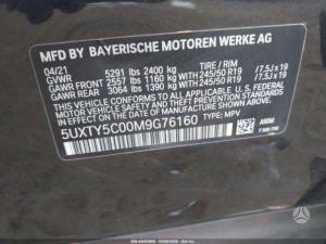 Черный БМВ Х3 2021 в Клайпеда, объемом двигателя 2.00 л и пробегом 72 тыс. км за 11900 €, фото 9 на AUTOMOTO.COM.LV