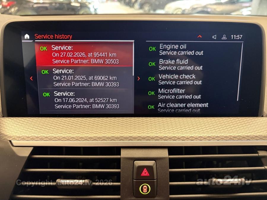 Black BMW X3 2021 in Tallinn, with an engine capacity of 2.00 L and mileage of 98 thousand km for 34900 €, photo 15 on AUTOMOTO.COM.LV