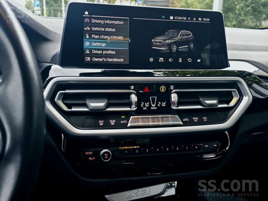 Black BMW X3 2021 in Riga, with an engine capacity of 2.00 L and mileage of 152 thousand km for 29990 €, photo 14 on AUTOMOTO.COM.LV