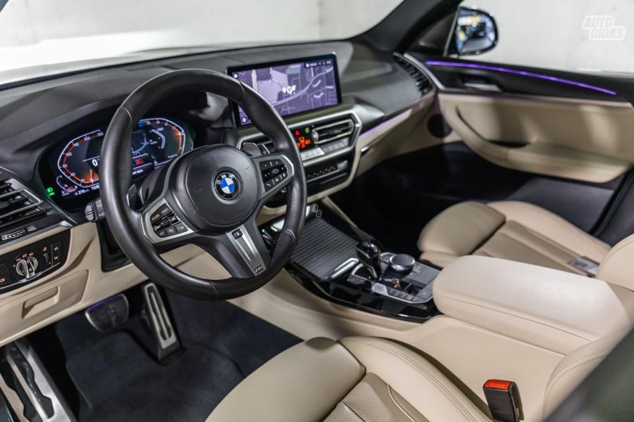 Black BMW X3 2022 in Vilnius, with an engine capacity of 2.00 L and mileage of 161 thousand km for 33991 €, photo 13 on AUTOMOTO.COM.LV