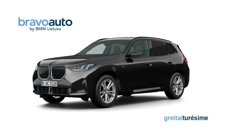 Black BMW X3 2025 in Klaipeda, with an engine capacity of 2.00 L and mileage of 15 thousand km for 59999 €, photo 1 on AUTOMOTO.COM.LV