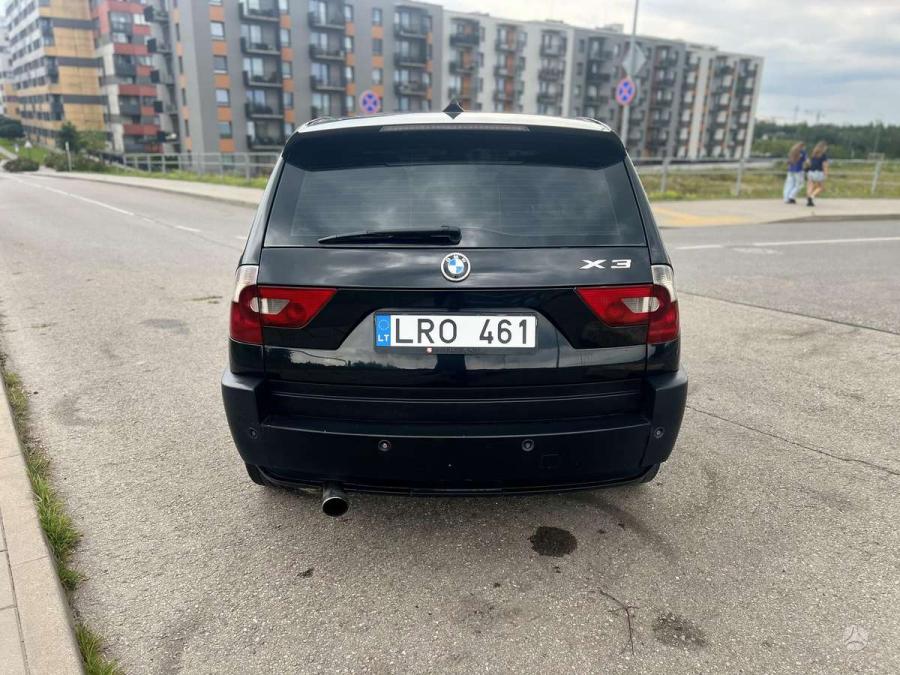 Black BMW X3 2006 in Vilnius, with an engine capacity of 2.00 L and mileage of 336 thousand km for 2800 €, photo 7 on AUTOMOTO.COM.LV