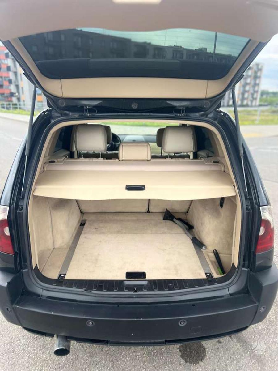 Black BMW X3 2006 in Vilnius, with an engine capacity of 2.00 L and mileage of 336 thousand km for 2800 €, photo 10 on AUTOMOTO.COM.LV