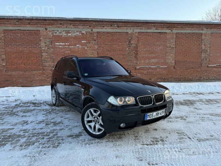 Black BMW X3 2008 in Cesis, with an engine capacity of 2.00 L and mileage of 266 thousand km for 6450 €, photo 1 on AUTOMOTO.COM.LV