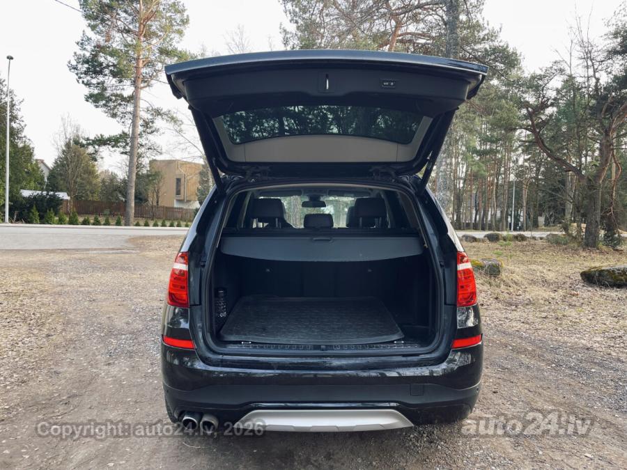 Black BMW X3 2017 in Tallinn, with an engine capacity of 3.00 L and mileage of 230 thousand km for 17390 €, photo 11 on AUTOMOTO.COM.LV
