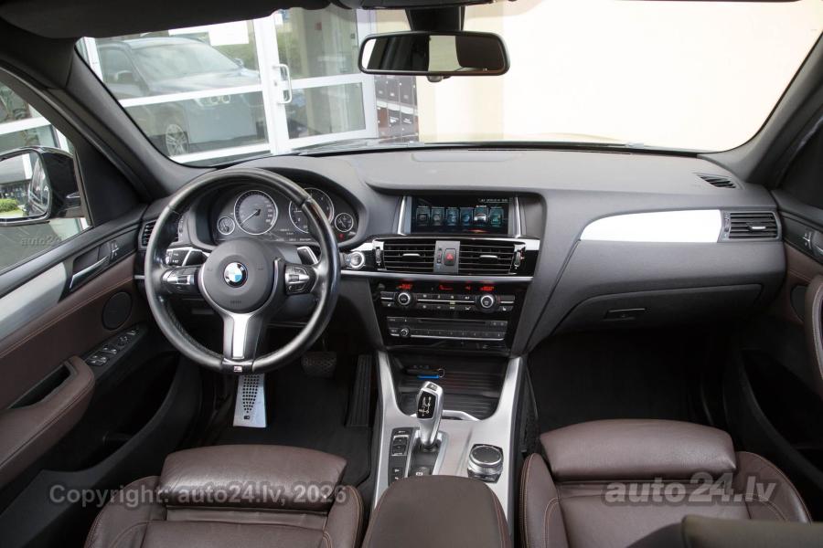 Black BMW X3 2017 in Tallinn, with an engine capacity of 2.00 L and mileage of 167 thousand km for 16490 €, photo 10 on AUTOMOTO.COM.LV