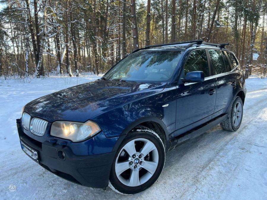 Blue BMW X3 2004 in Vilnius, with an engine capacity of 0.30 L and mileage of 350 thousand km for 3350 €, photo 1 on AUTOMOTO.COM.LV