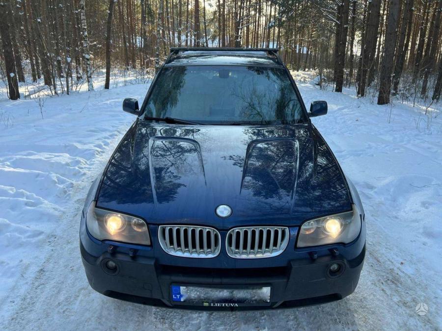 Blue BMW X3 2004 in Vilnius, with an engine capacity of 0.30 L and mileage of 350 thousand km for 3350 €, photo 3 on AUTOMOTO.COM.LV