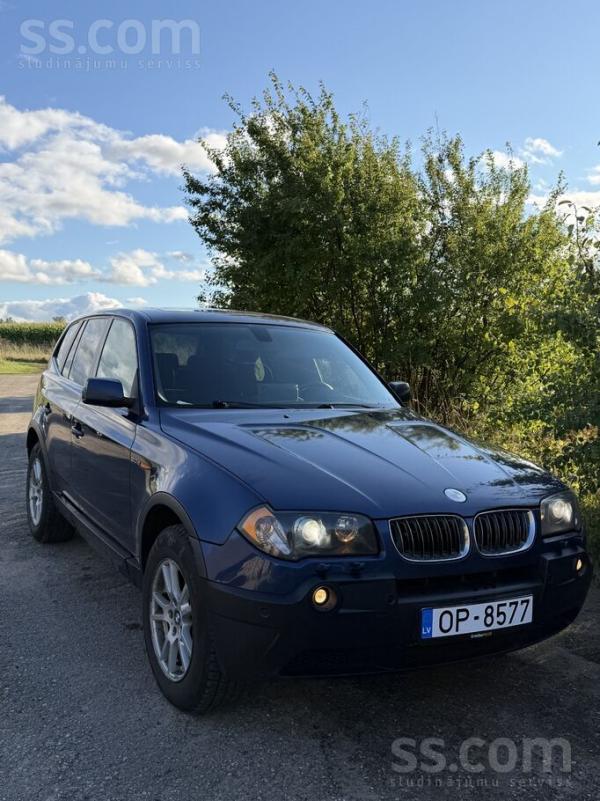 BMW X3 2004 in Valmiera on AUTOMOTO.COM.LV Blue BMW X3 2004 in Valmiera, with an engine capacity of 3.00 L and mileage of 314 thousand km for 2000 €, photo 3 on AUTOMOTO.COM.LV