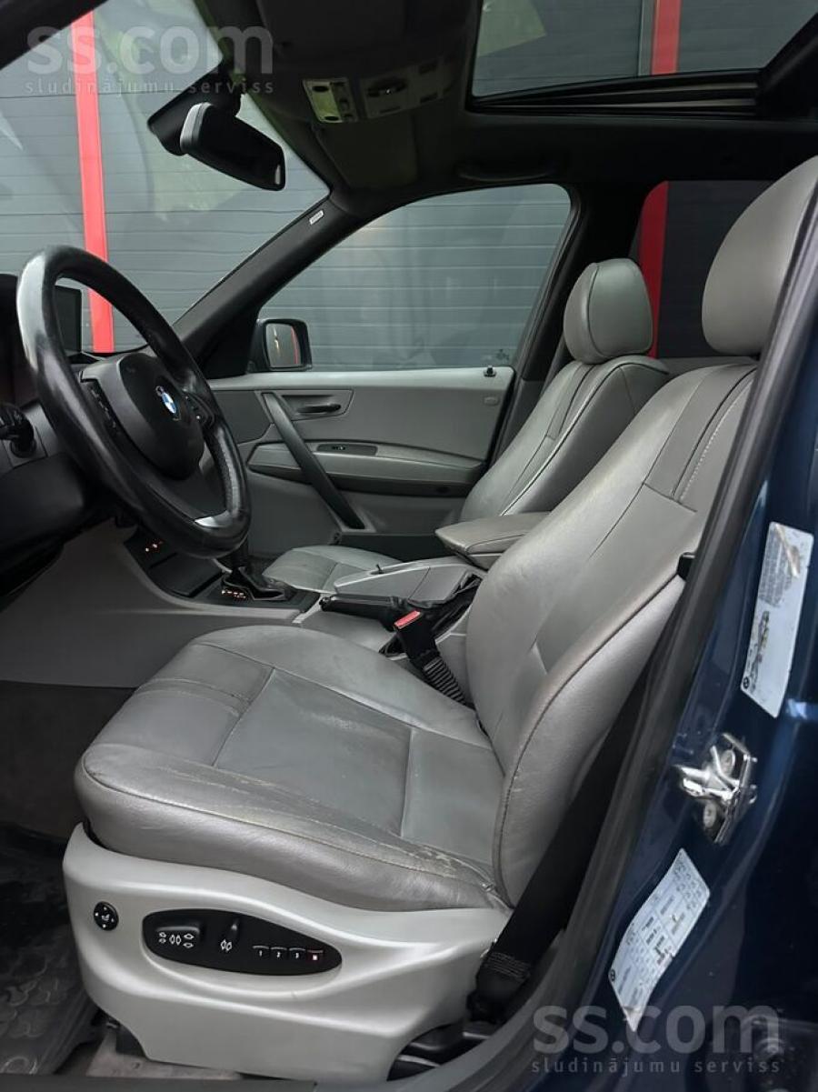 Blue BMW X3 2004 in Jelgava, with an engine capacity of 3.00 L and mileage of 344 thousand km for 2400 €, photo 18 on AUTOMOTO.COM.LV