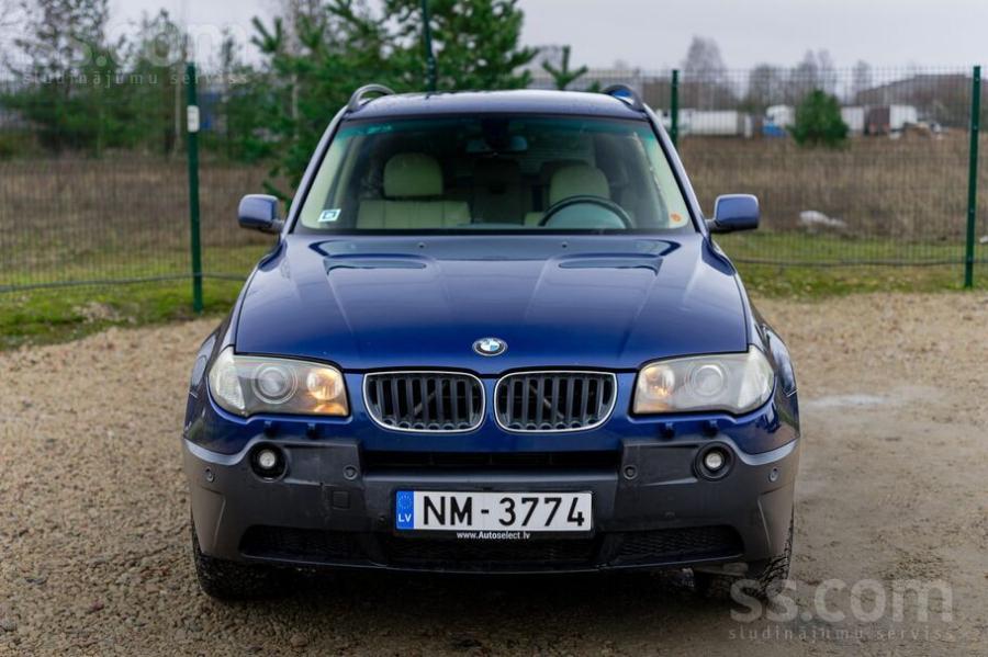 Blue BMW X3 2005 in Riga, with an engine capacity of 2.50 L and mileage of 0 thousand km for 6490 €, photo 2 on AUTOMOTO.COM.LV