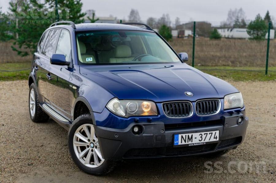 Blue BMW X3 2005 in Riga, with an engine capacity of 2.50 L and mileage of 0 thousand km for 6490 €, photo 3 on AUTOMOTO.COM.LV