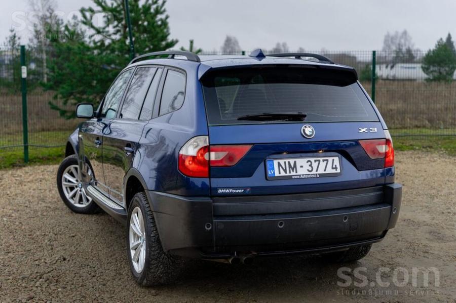 Blue BMW X3 2005 in Riga, with an engine capacity of 2.50 L and mileage of 0 thousand km for 6490 €, photo 4 on AUTOMOTO.COM.LV