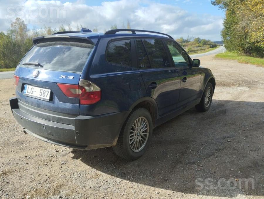 Blue BMW X3 2006 in Kuldiga, with an engine capacity of 2.00 L and mileage of 412 thousand km for 2300 €, photo 5 on AUTOMOTO.COM.LV