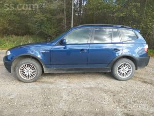 Blue BMW X3 2006 in Kuldiga, with an engine capacity of 2.00 L and mileage of 412 thousand km for 2300 €, photo 7 on AUTOMOTO.COM.LV