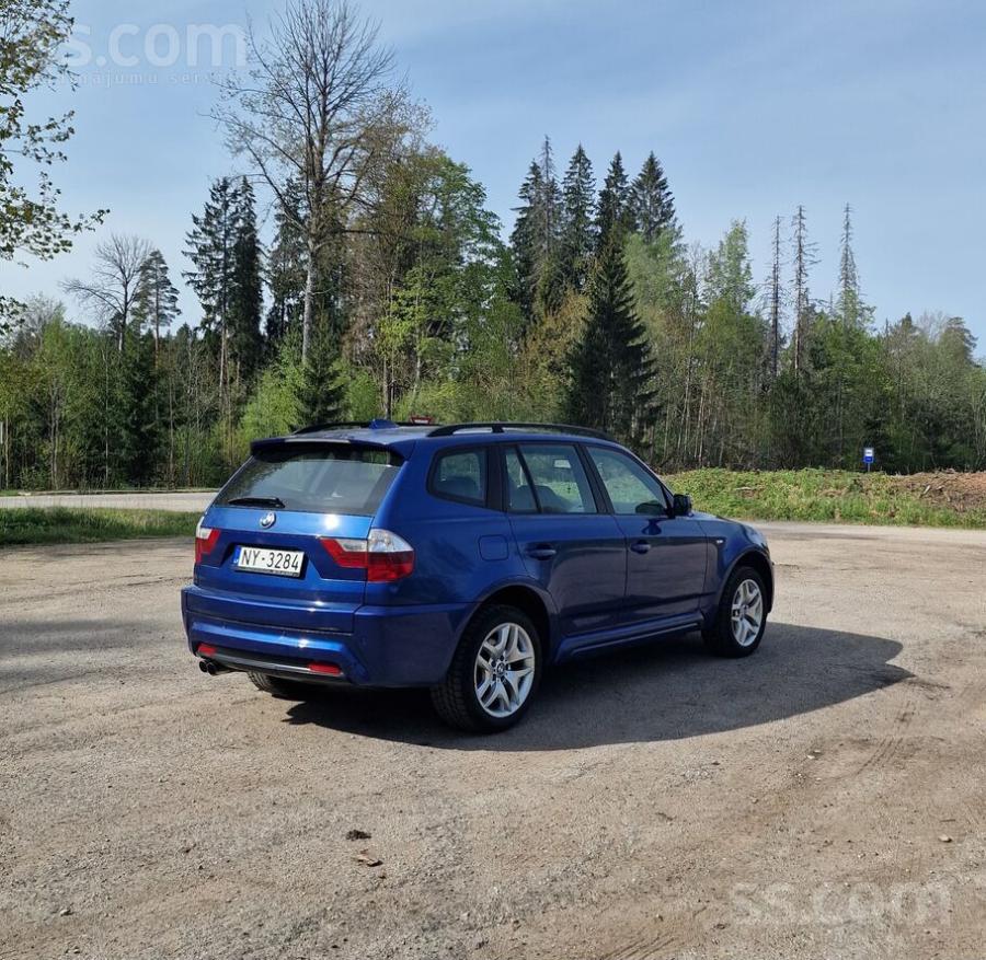 Blue BMW X3 2008 in Balvi, with an engine capacity of 3.00 L and mileage of 190 thousand km for 6200 €, photo 5 on AUTOMOTO.COM.LV