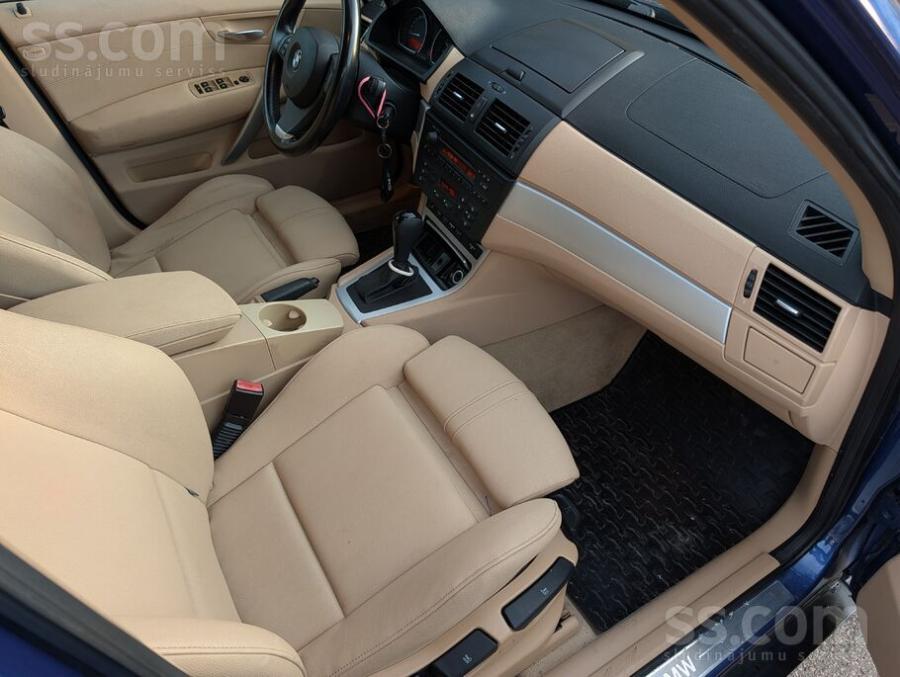 Blue BMW X3 2008 in Jurmala, with an engine capacity of 2.00 L and mileage of 0 thousand km for 4950 €, photo 12 on AUTOMOTO.COM.LV