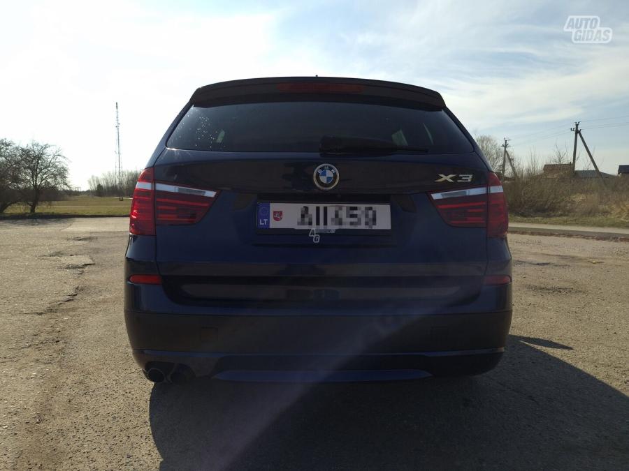 Blue BMW X3 2011 in Jonava, with an engine capacity of 3.00 L and mileage of 376 thousand km for 5600 €, photo 12 on AUTOMOTO.COM.LV