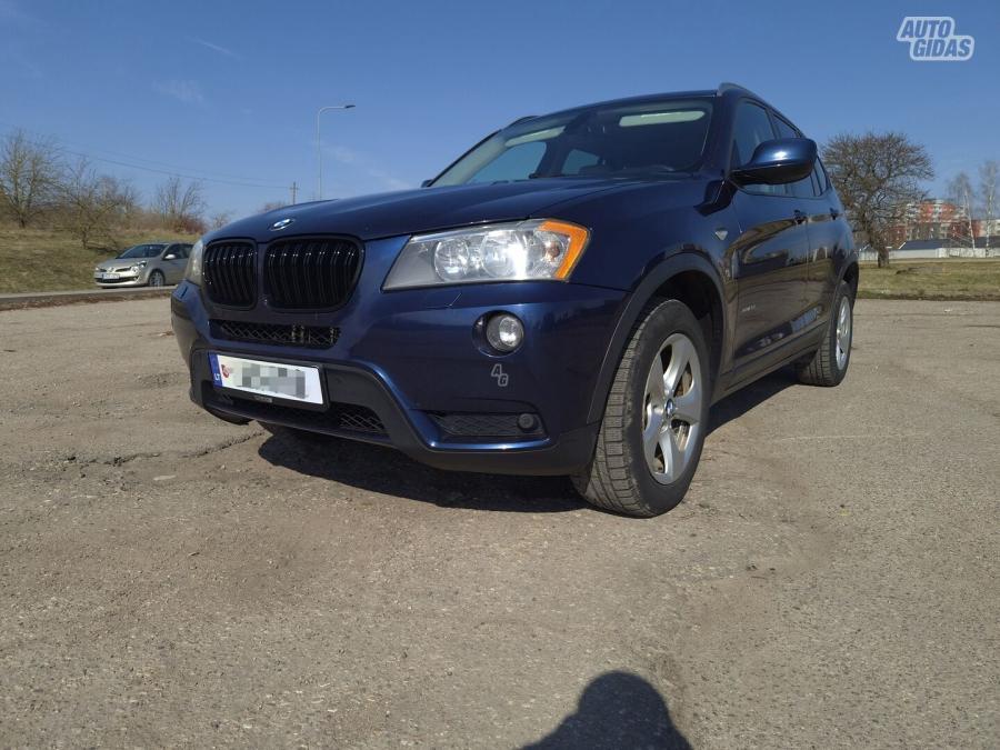 Blue BMW X3 2011 in Jonava, with an engine capacity of 3.00 L and mileage of 376 thousand km for 5600 €, photo 14 on AUTOMOTO.COM.LV