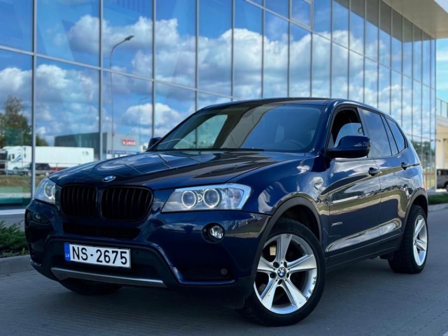 Blue BMW X3 2011 in Riga, with an engine capacity of 2.00 L and mileage of 286 thousand km for 11790 €, photo 15 on AUTOMOTO.COM.LV