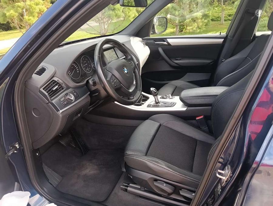 Blue BMW X3 2011 in Utena, with an engine capacity of 2.99 L and mileage of 290 thousand km for 9650 €, photo 12 on AUTOMOTO.COM.LV