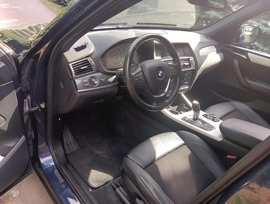 Blue BMW X3 2011 in Utena, with an engine capacity of 2.99 L and mileage of 290 thousand km for 9650 €, photo 22 on AUTOMOTO.COM.LV