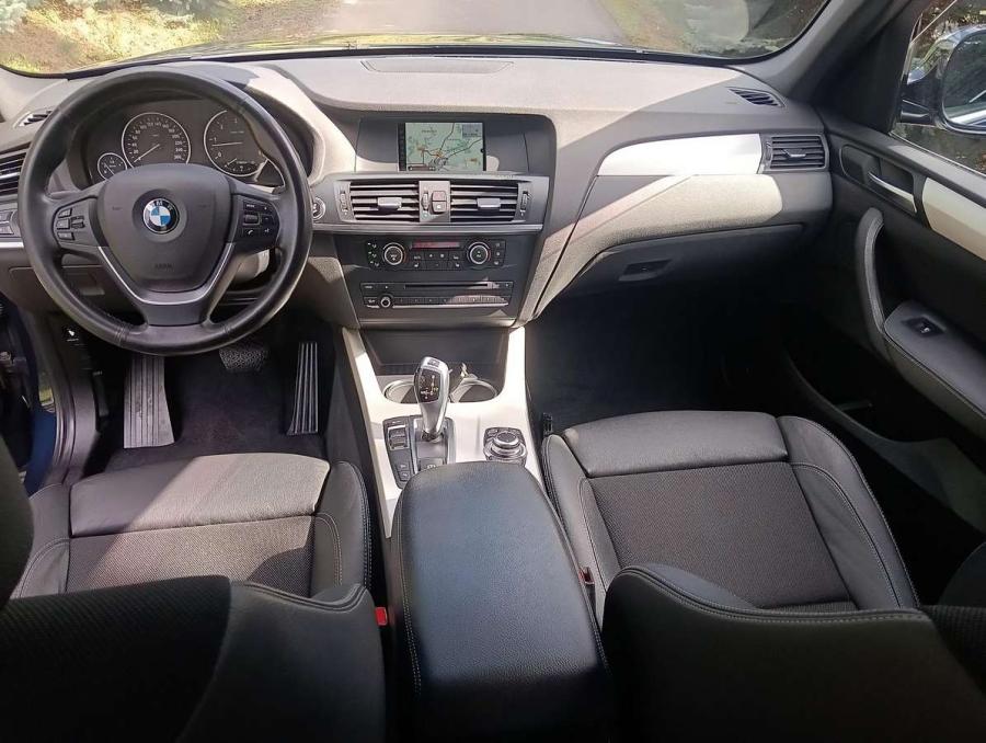 Blue BMW X3 2011 in Utena, with an engine capacity of 2.99 L and mileage of 290 thousand km for 9650 €, photo 23 on AUTOMOTO.COM.LV