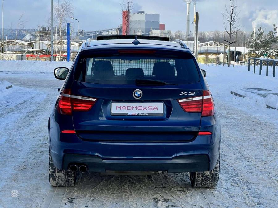 Blue BMW X3 2012 in Vilnius, with an engine capacity of 2.99 L and mileage of 263 thousand km for 10950 €, photo 6 on AUTOMOTO.COM.LV