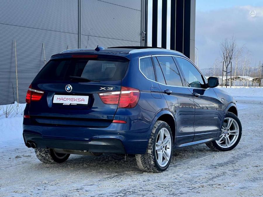 Blue BMW X3 2012 in Vilnius, with an engine capacity of 2.99 L and mileage of 263 thousand km for 10950 €, photo 13 on AUTOMOTO.COM.LV