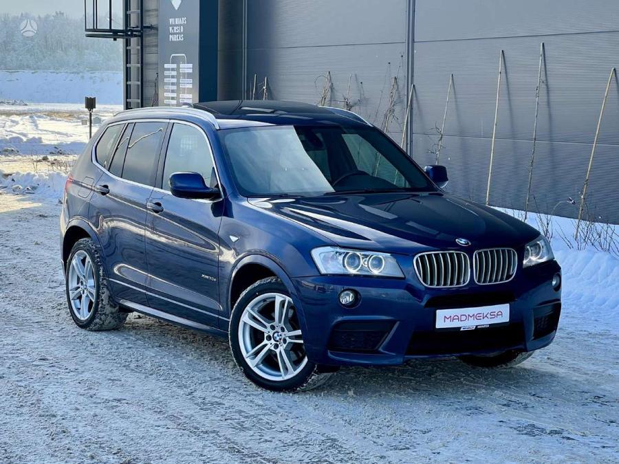 Blue BMW X3 2012 in Vilnius, with an engine capacity of 2.99 L and mileage of 263 thousand km for 10950 €, photo 14 on AUTOMOTO.COM.LV