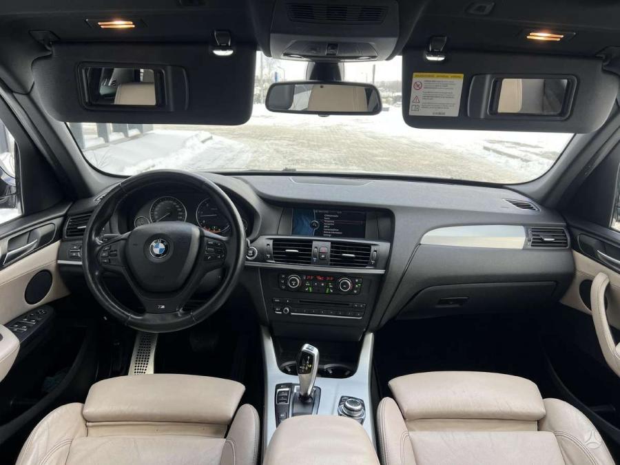 Blue BMW X3 2012 in Vilnius, with an engine capacity of 2.99 L and mileage of 263 thousand km for 10950 €, photo 21 on AUTOMOTO.COM.LV