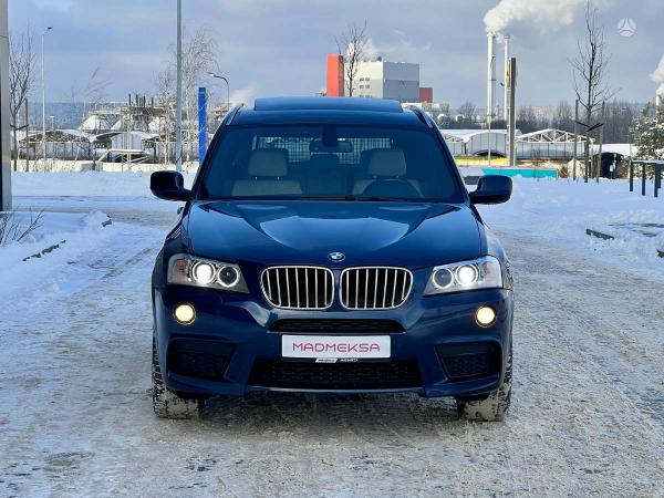 Blue BMW X3 2012 in Vilnius, with an engine capacity of 2.99 L and mileage of 263 thousand km for 10950 €, photo 9 on AUTOMOTO.COM.LV