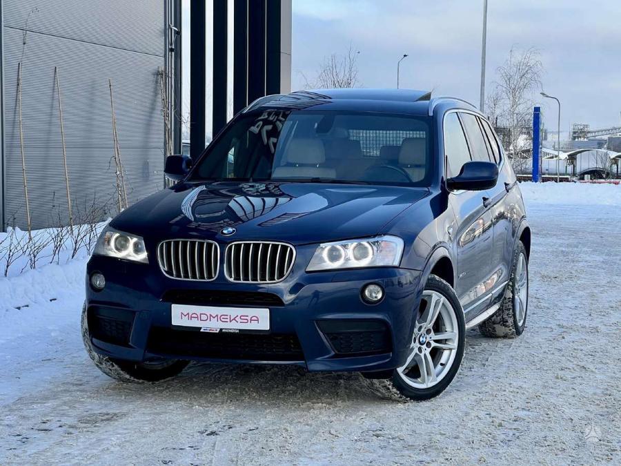 Blue BMW X3 2012 in Vilnius, with an engine capacity of 2.99 L and mileage of 263 thousand km for 10950 €, photo 16 on AUTOMOTO.COM.LV