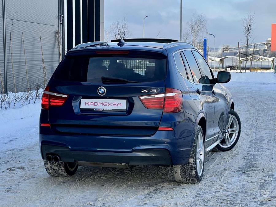 Blue BMW X3 2012 in Vilnius, with an engine capacity of 2.99 L and mileage of 263 thousand km for 10950 €, photo 17 on AUTOMOTO.COM.LV
